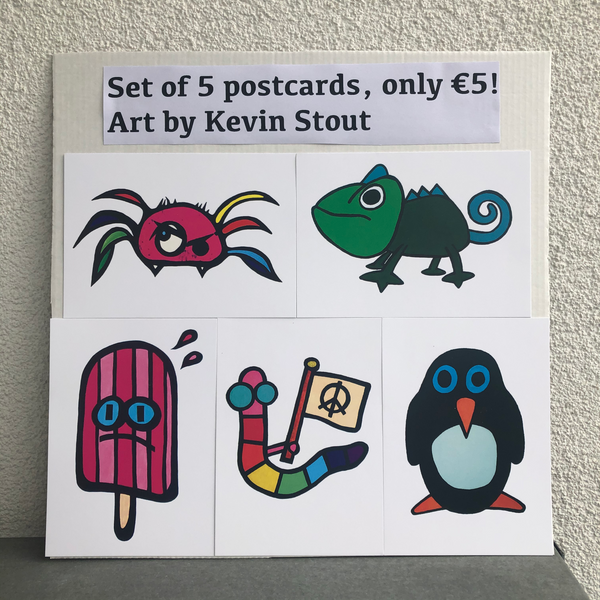 Kevin Stout Postcards (Set Of 5) – Monster Zero Records